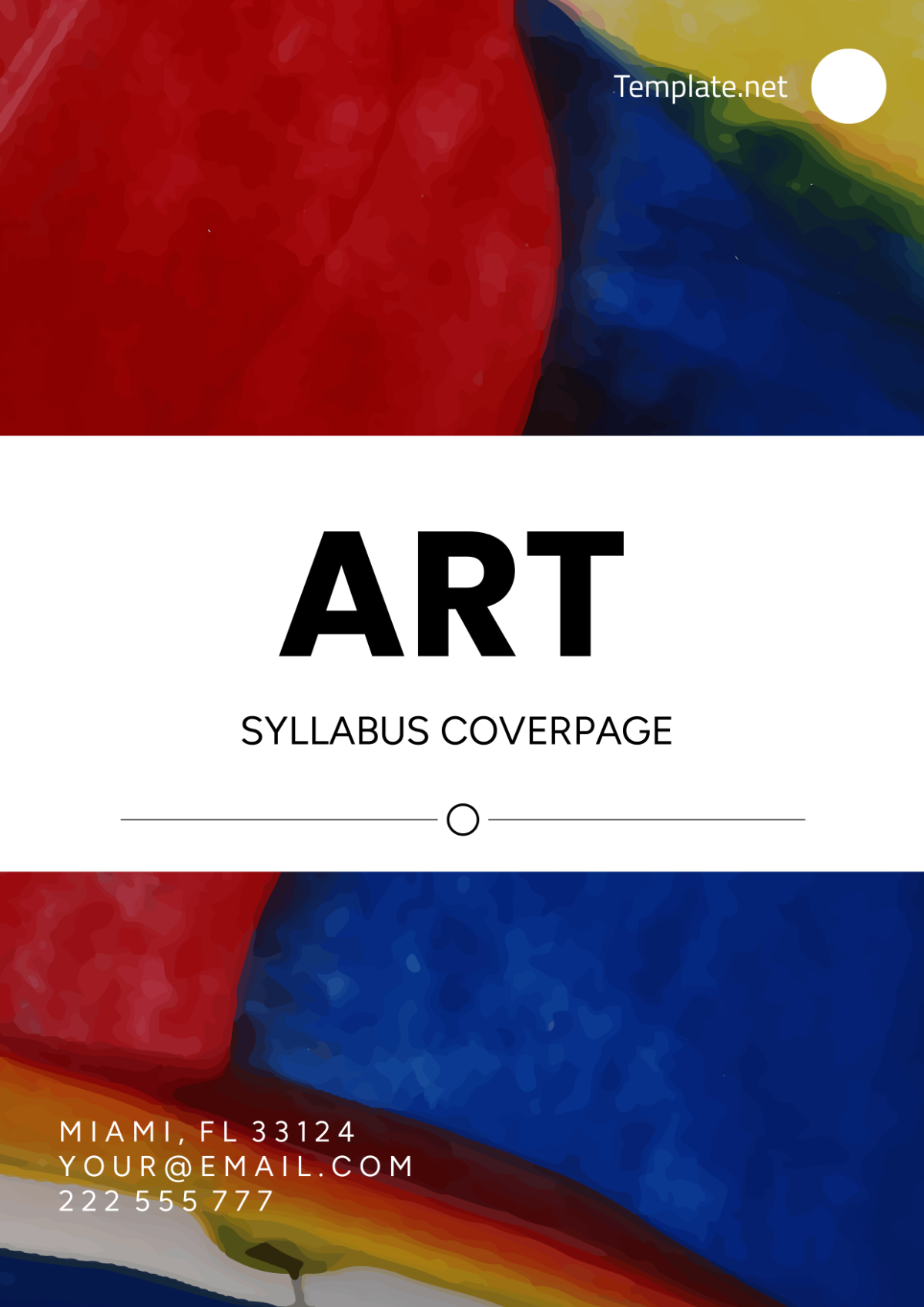Art Syllabus Cover Page Template Edit Online And Download Example
