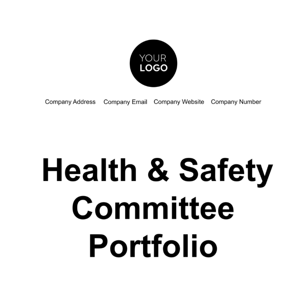 Health & Safety Committee Portfolio Template - Edit Online & Download ...