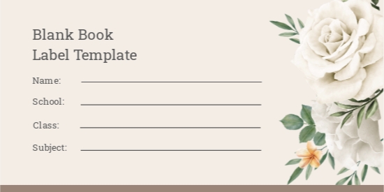 Back to School Book Label Template - Word | PSD