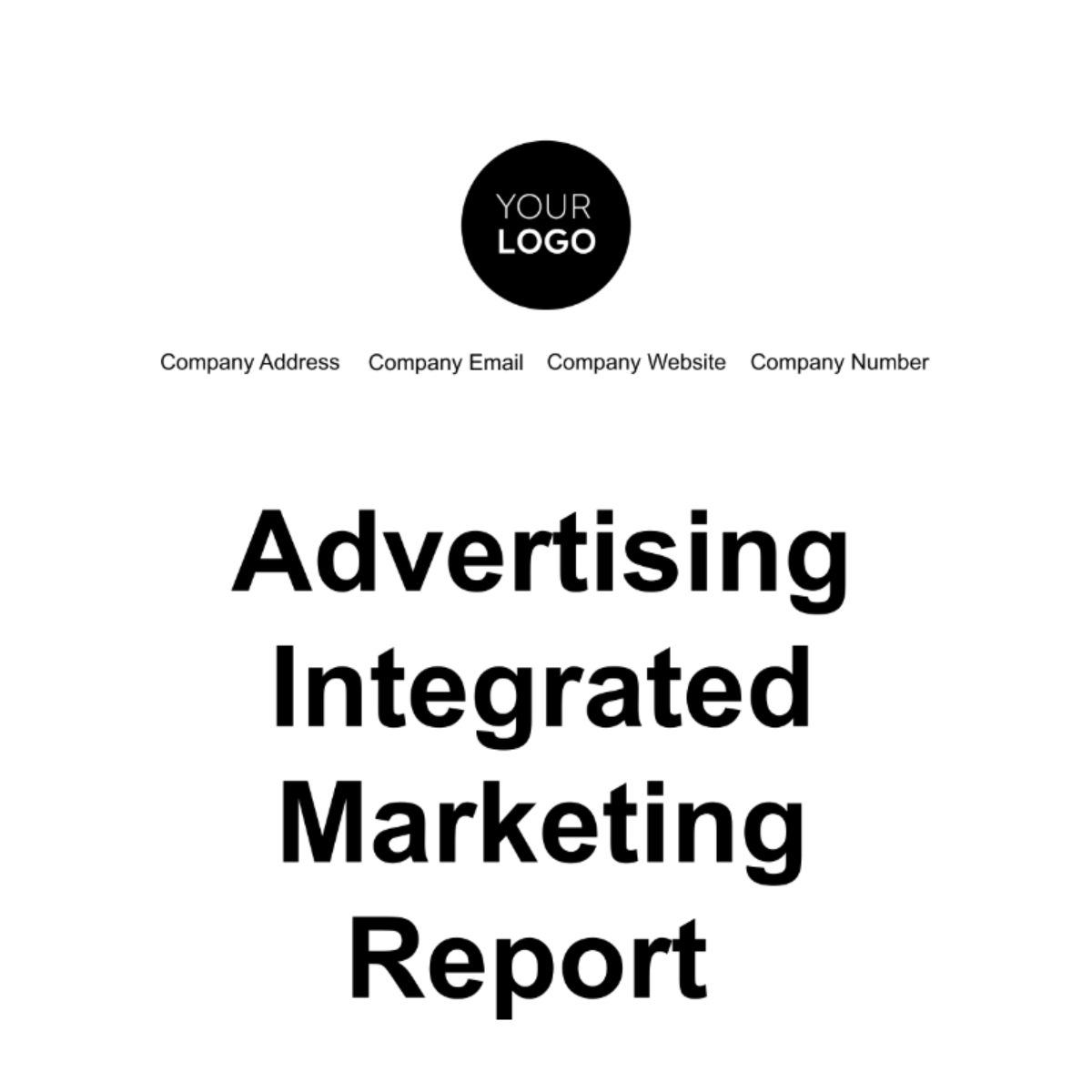 Advertising Integrated Marketing Report Template - Edit Online ...