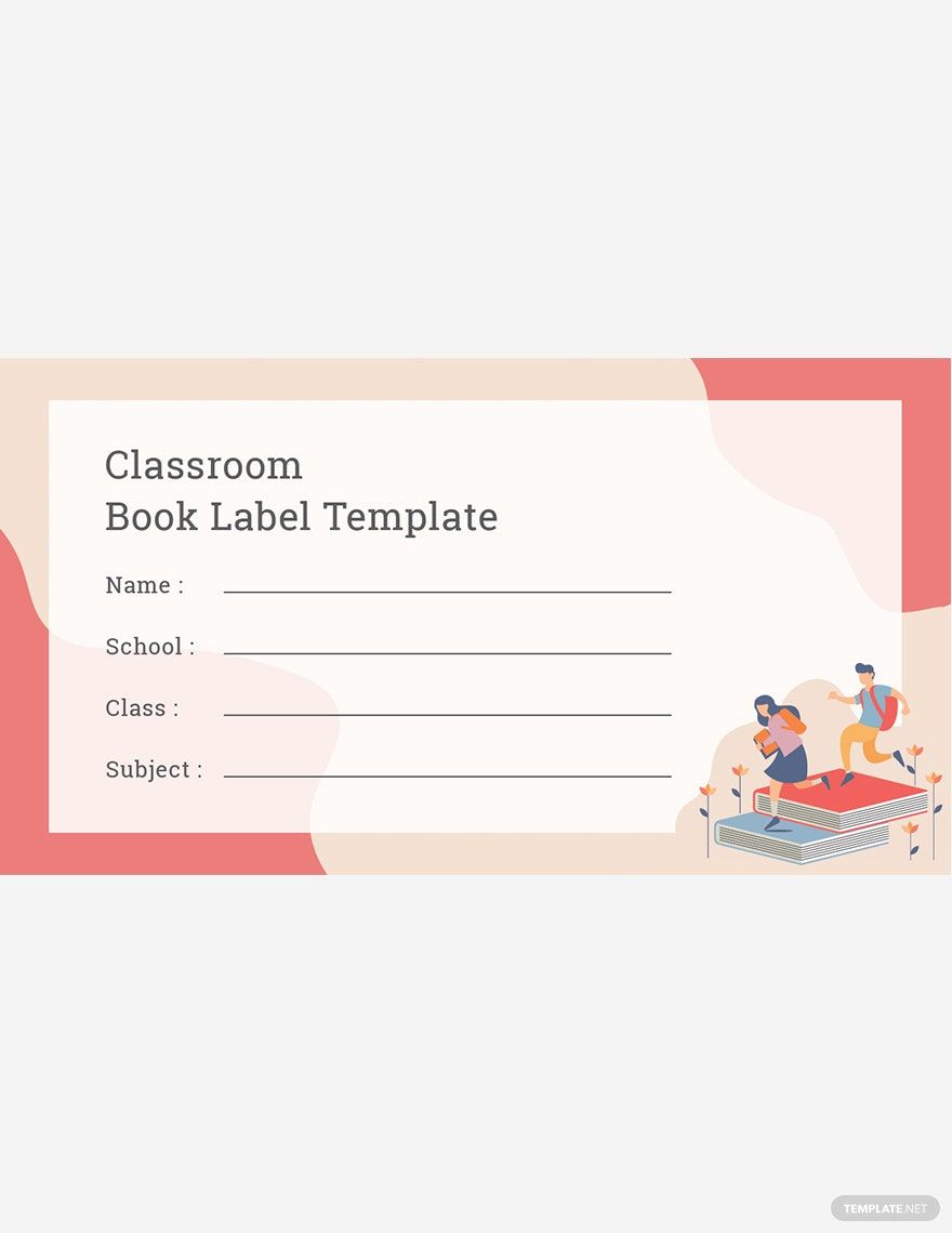 Exercise Book Label Template In PSD Word Download Template