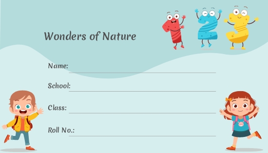 School Book Label Template - Word | PSD