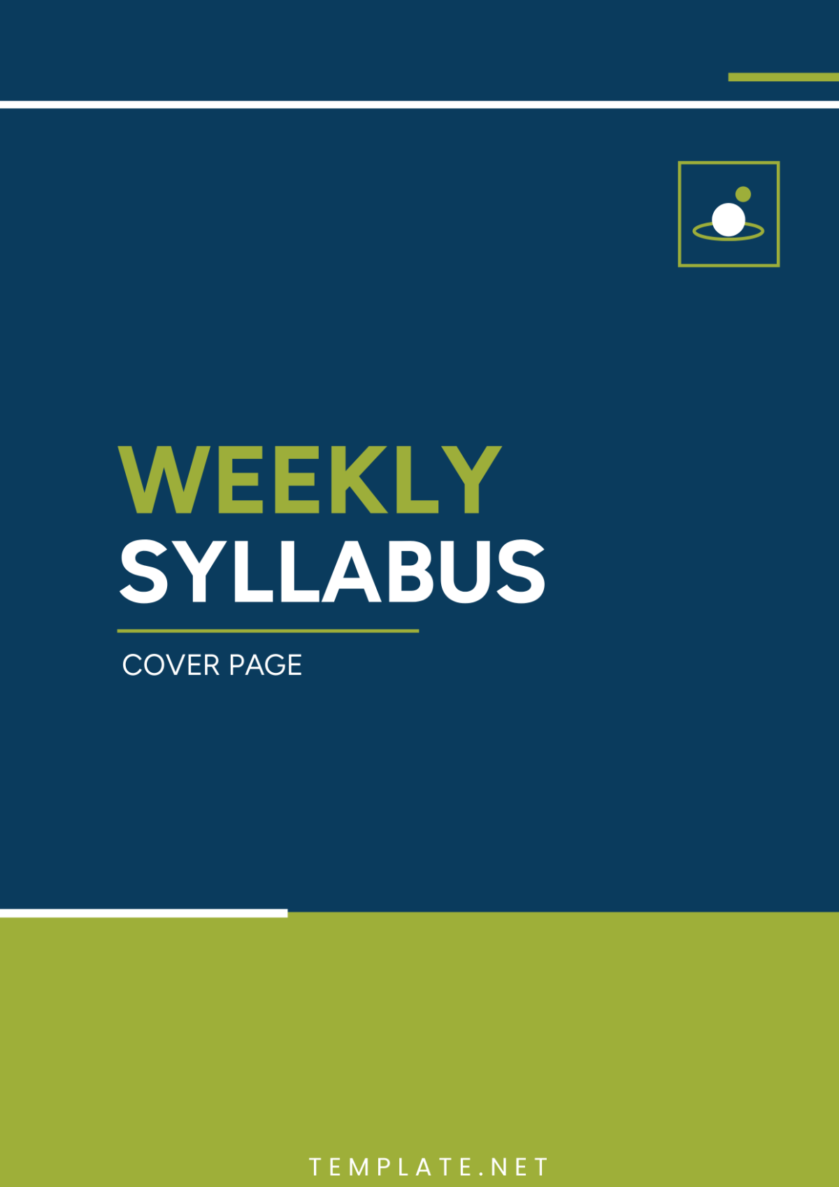 Weekly Syllabus Cover Page Template Edit Online And Download Example