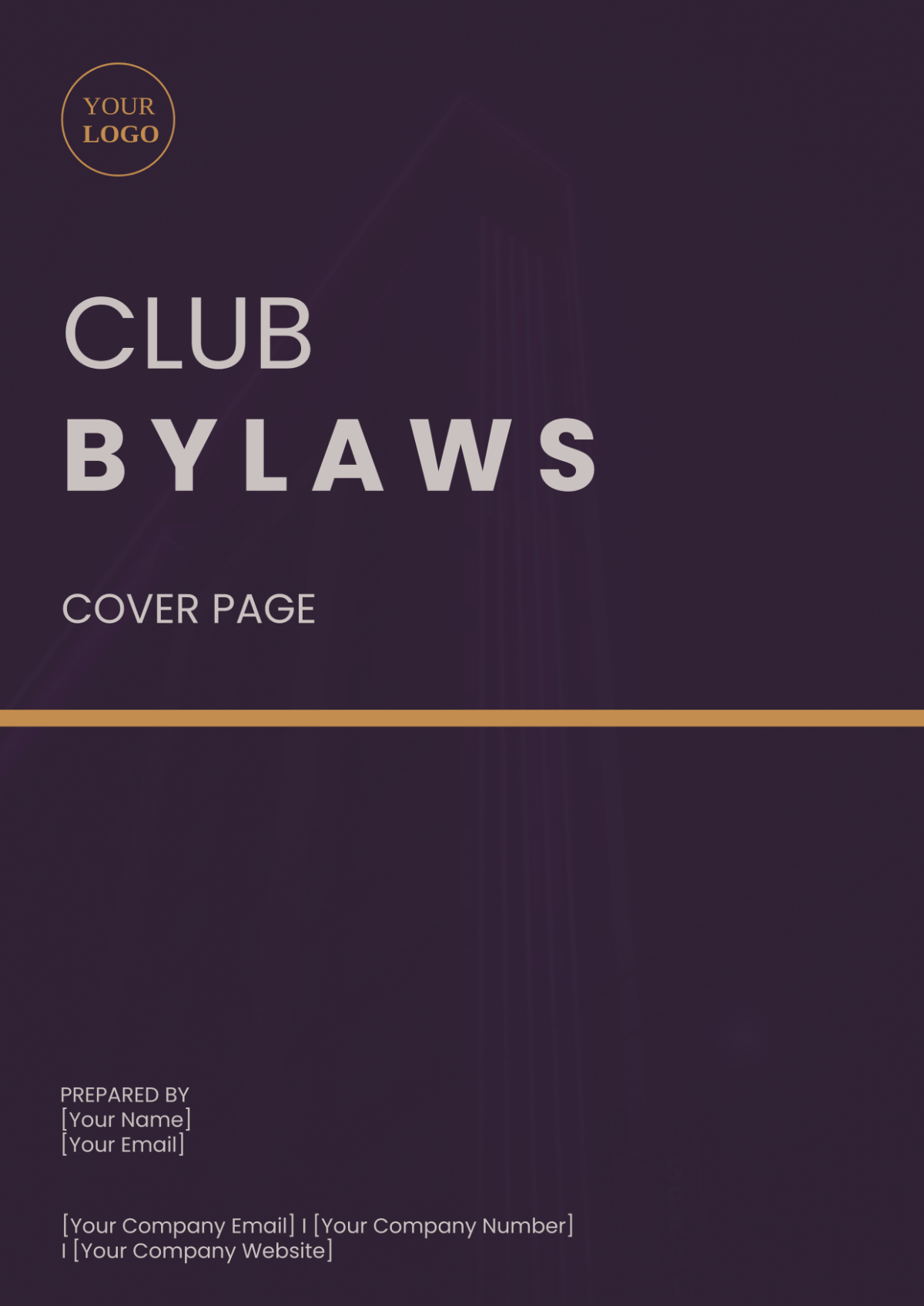 Club Bylaws Cover Page Template - Edit Online & Download Example ...