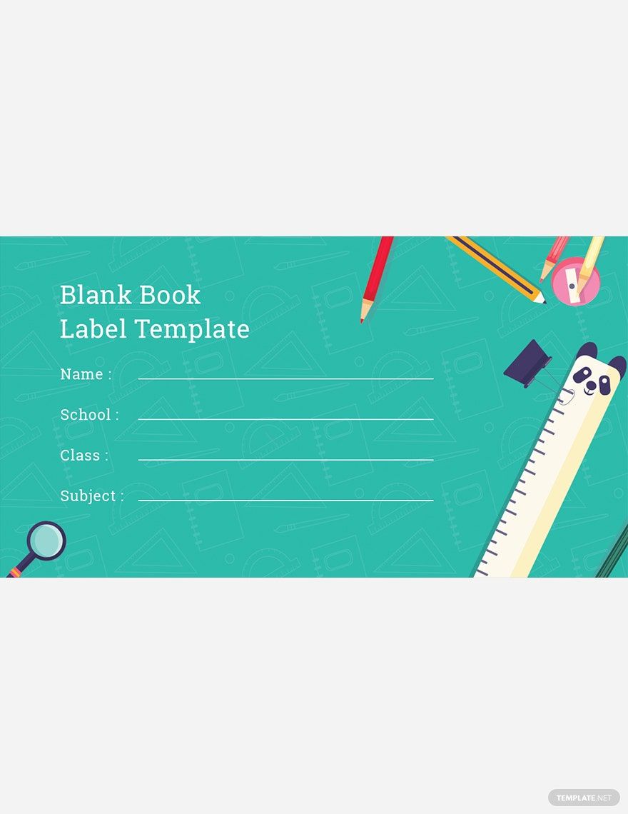 Notebook Book Label Template Download In Word PSD Template