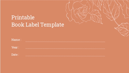 Back to School Book Label Template - Word | PSD