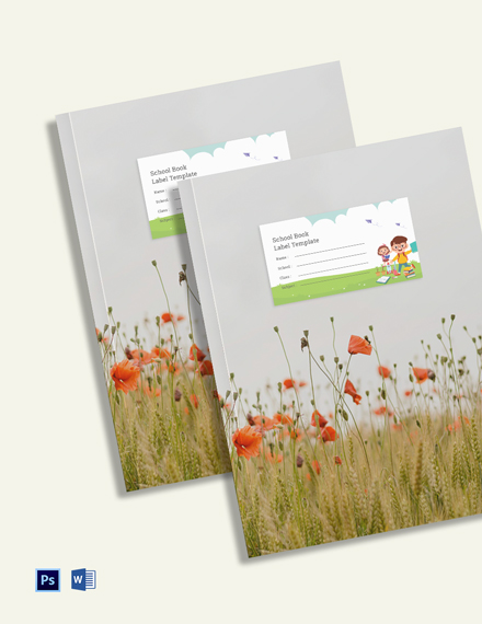 FREE Exercise Book Label Template - Word (DOC) | PSD