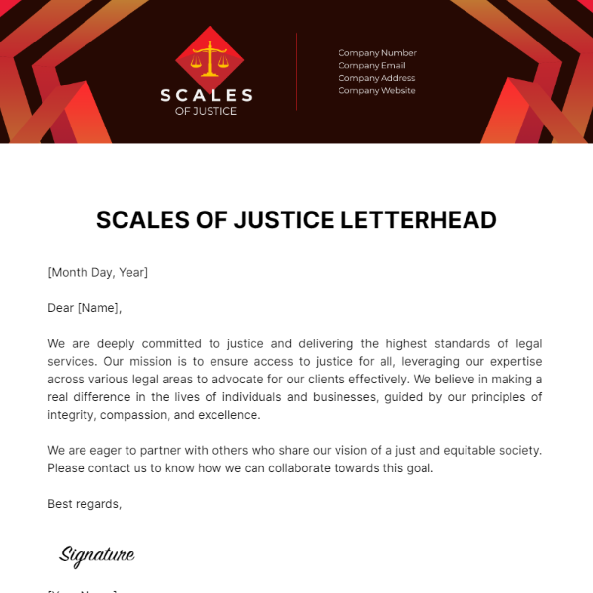 Advocate's Wig and Hammer Letterhead Template - Edit Online & Download ...