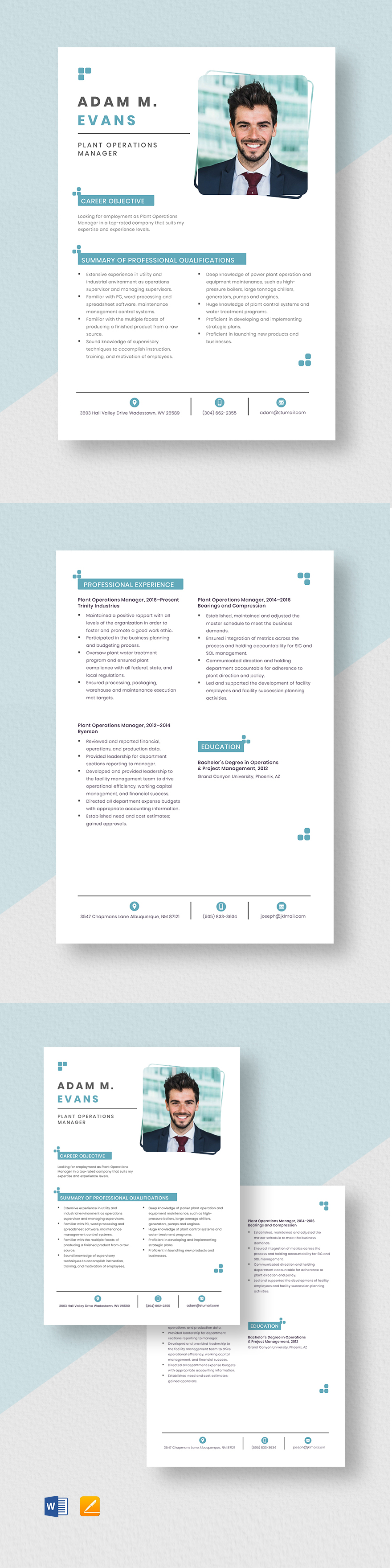 Gas Plant Operator Resume Template - Word, Apple Pages | Template.net