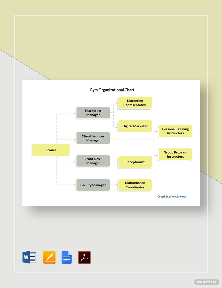 Gym Organizational Chart Template Download In Word Google Docs PDF