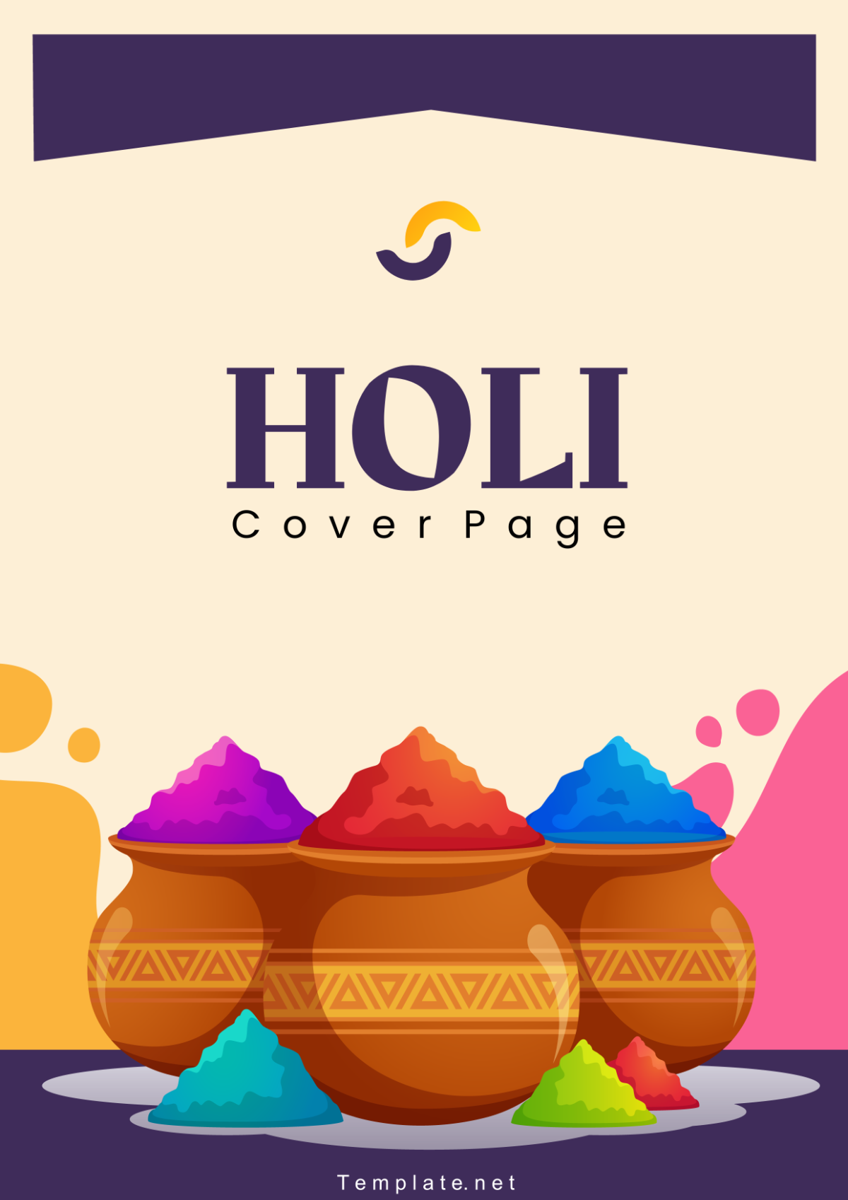 Holi Cover Page Template - Edit Online & Download Example | Template.net