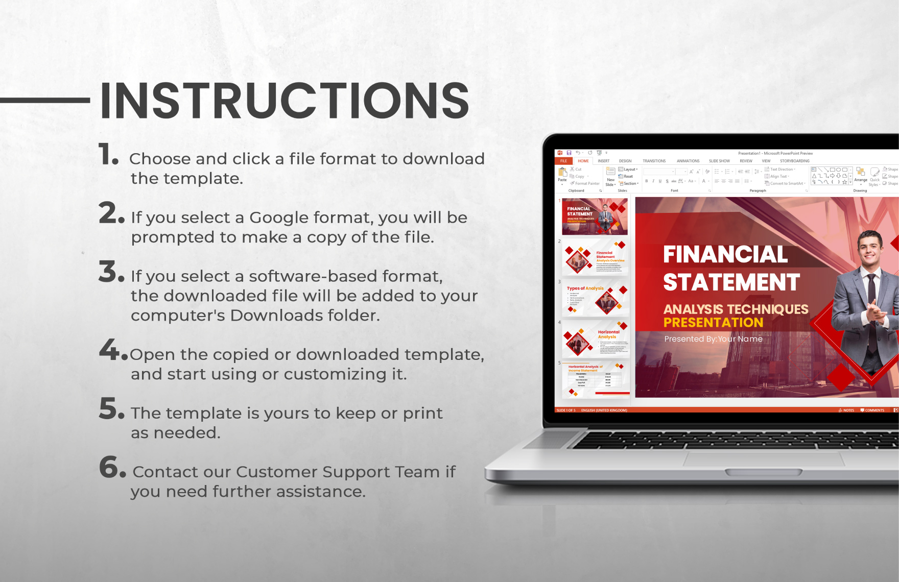 Financial Statement Analysis Techniques Presentation Template Financial Statement Analysis Techniques Presentation Template