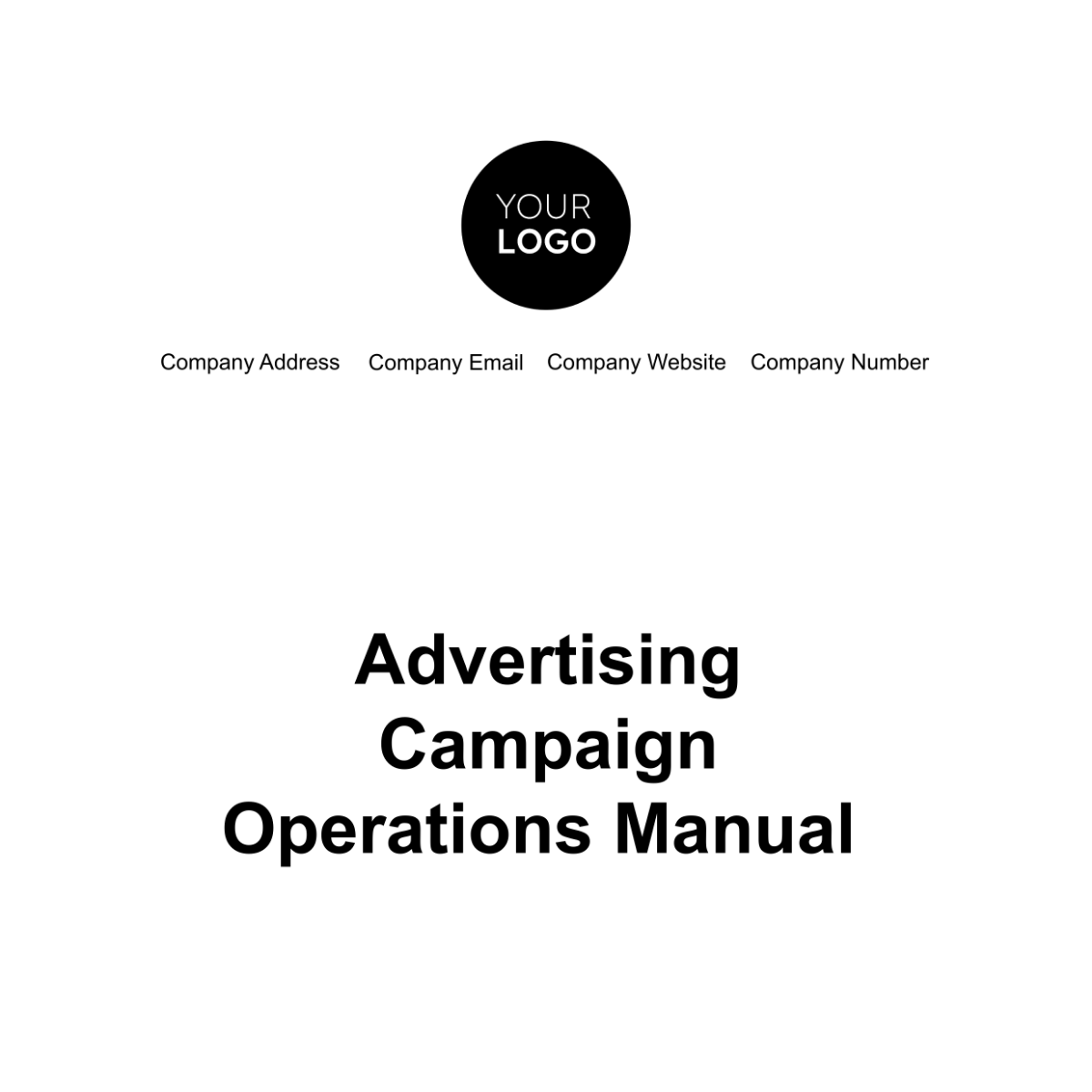 Advertising Campaign Operations Manual Template - Edit Online ...