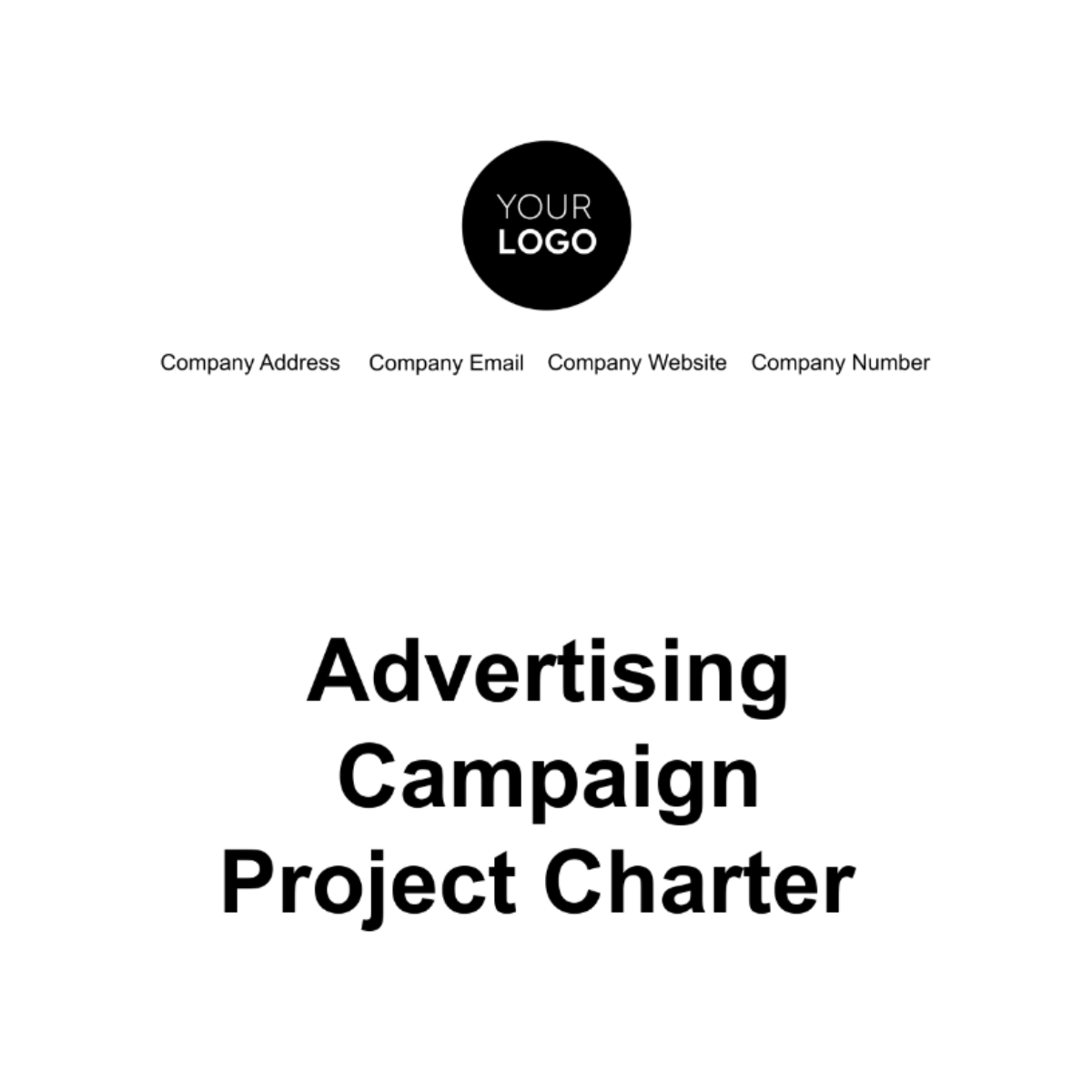 Advertising Campaign Project Charter Template - Edit Online & Download ...