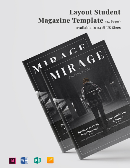 Layout Student Magazine Template