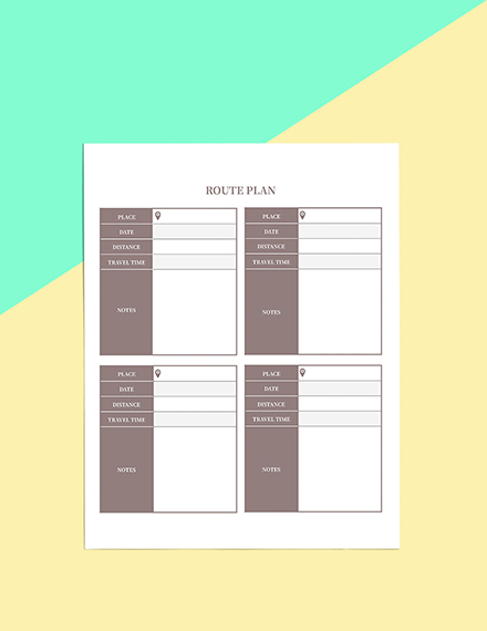 Classic Route Planner Template - Word, Apple Pages | Template.net