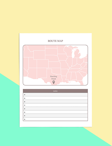 Classic Route Planner Template - Word, Apple Pages | Template.net