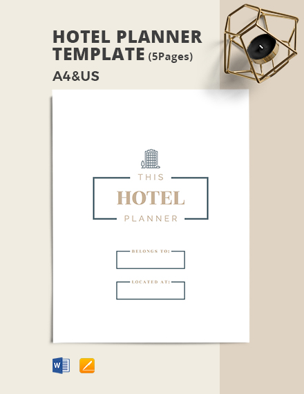 FREE Simple Hotel Planner - Word | Pages| Google Docs