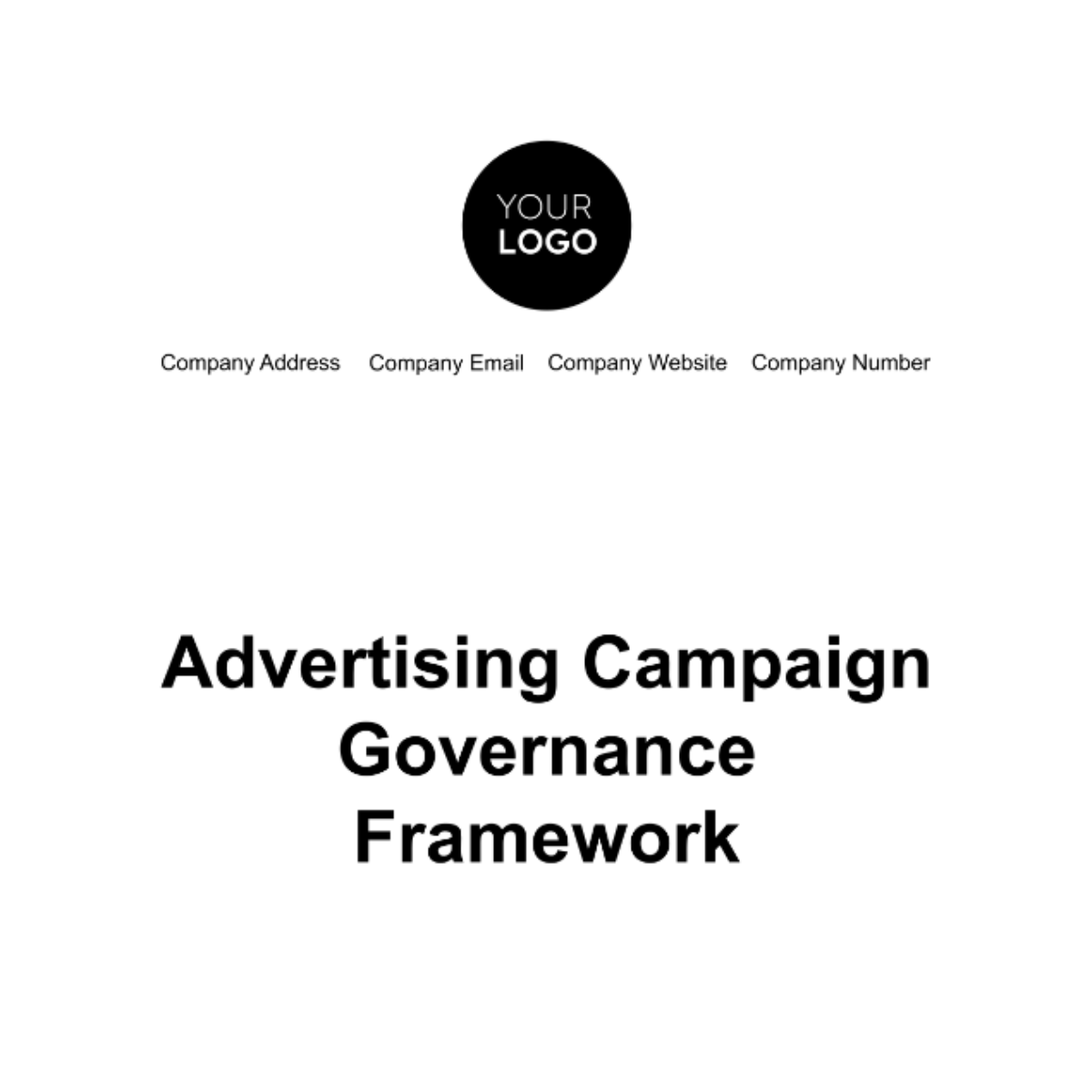 Advertising Campaign Governance Framework Template - Edit Online ...