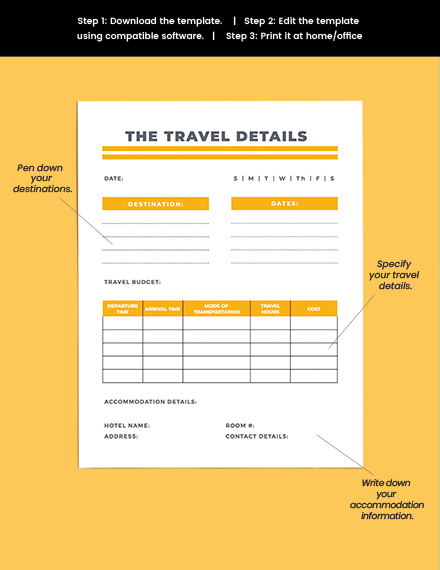 Free Simple Route Planner Template - Word, Apple Pages | Template.net