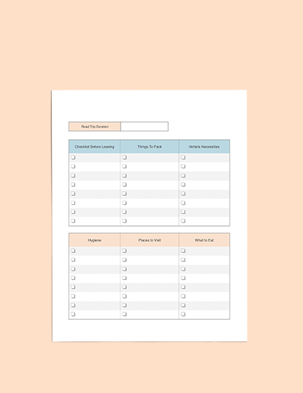 Summer Road Trip Planner Template Word Apple Pages Summer Road Trip Planner Template Word Apple Pages
