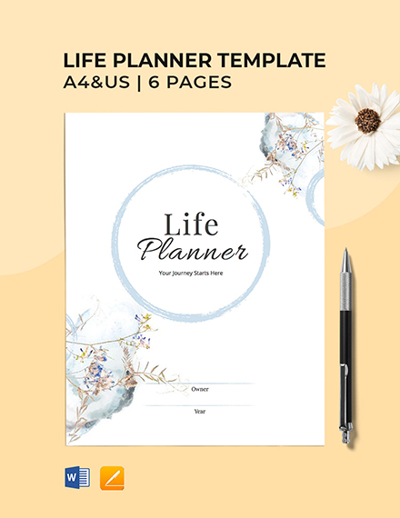 Notes Life Planner Template [Free PDF] - Word | Apple Pages