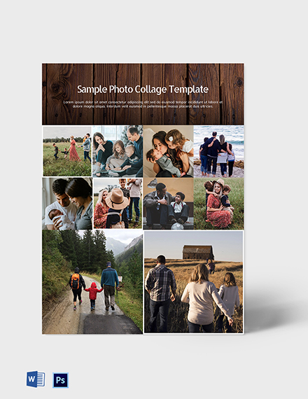 Sample School Photo Collage Template - Word | PSD