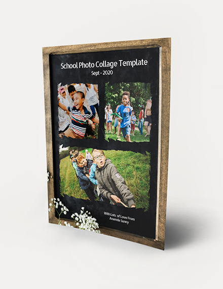 School Photo Collage Template - Word, PSD | Template.net