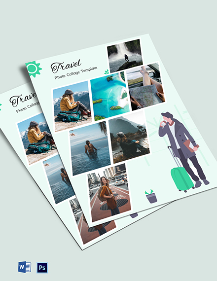 Travel Photo Collage Template - Word, PSD | Template.net