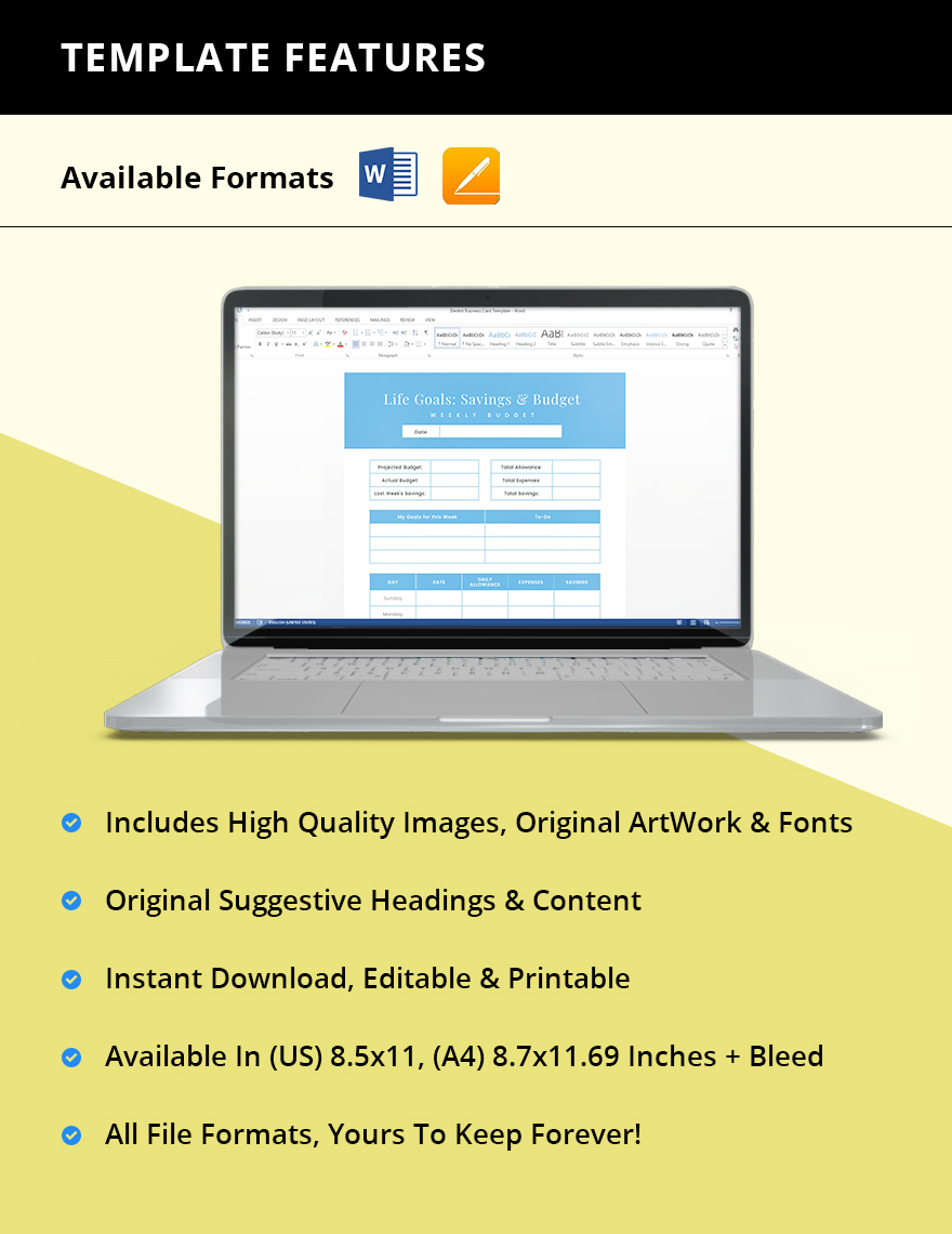 Budget Life Planner Template - Google Docs, Word, Apple Pages ...