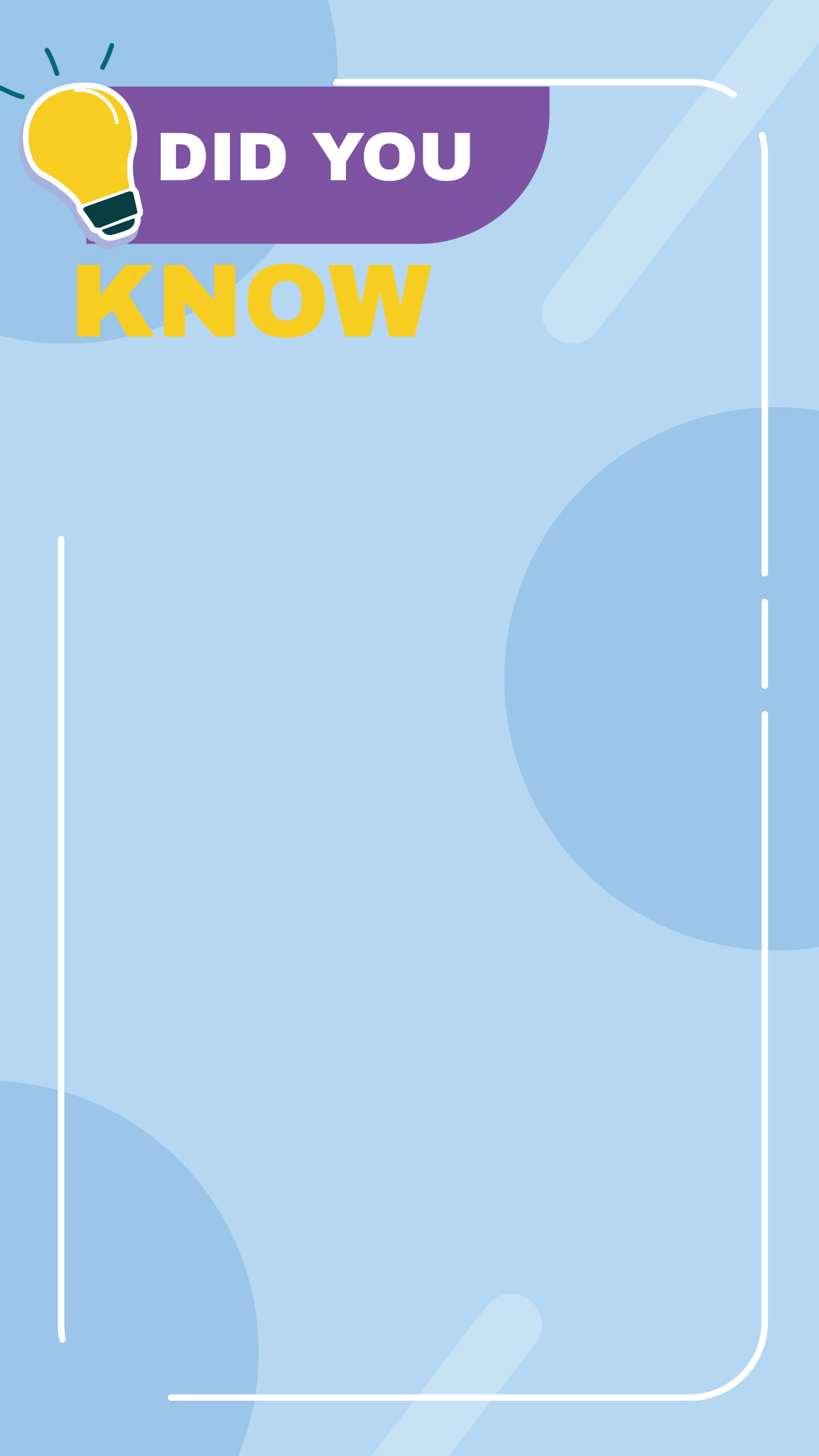 Did You Know Fun Fact Banner Template - Edit Online & Download Example ...