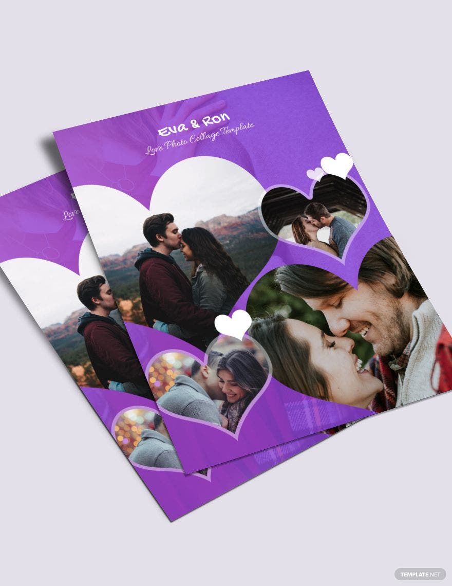 Free Love Photo Collage Template - Download in Word, PSD | Template.net