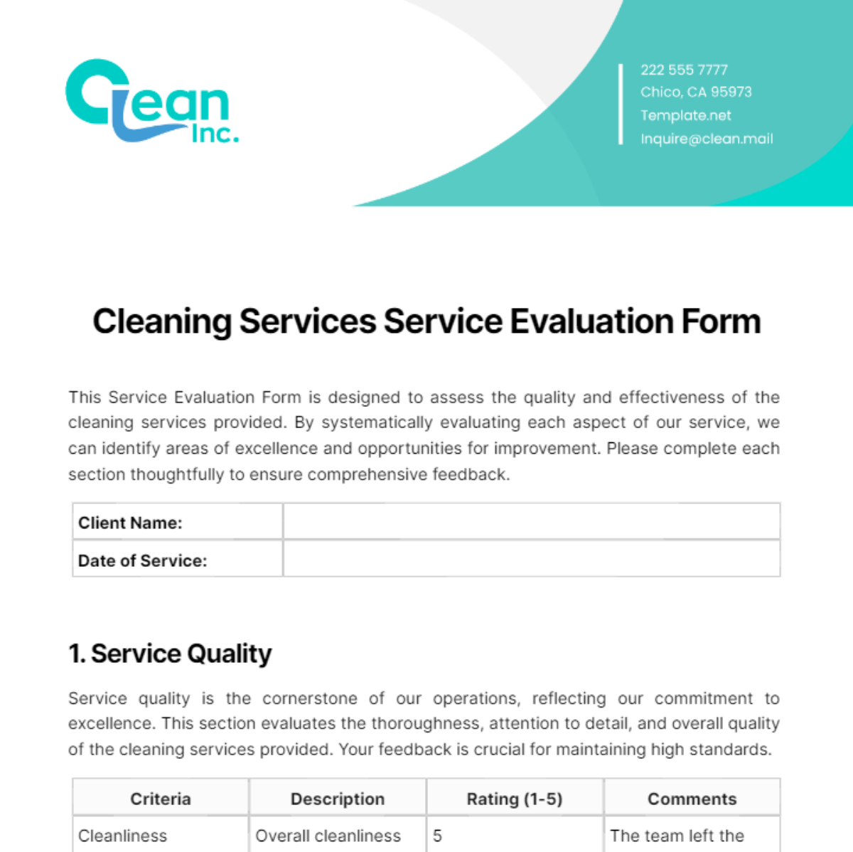 Cleaning Services Marketing Memo Template - Edit Online & Download ...