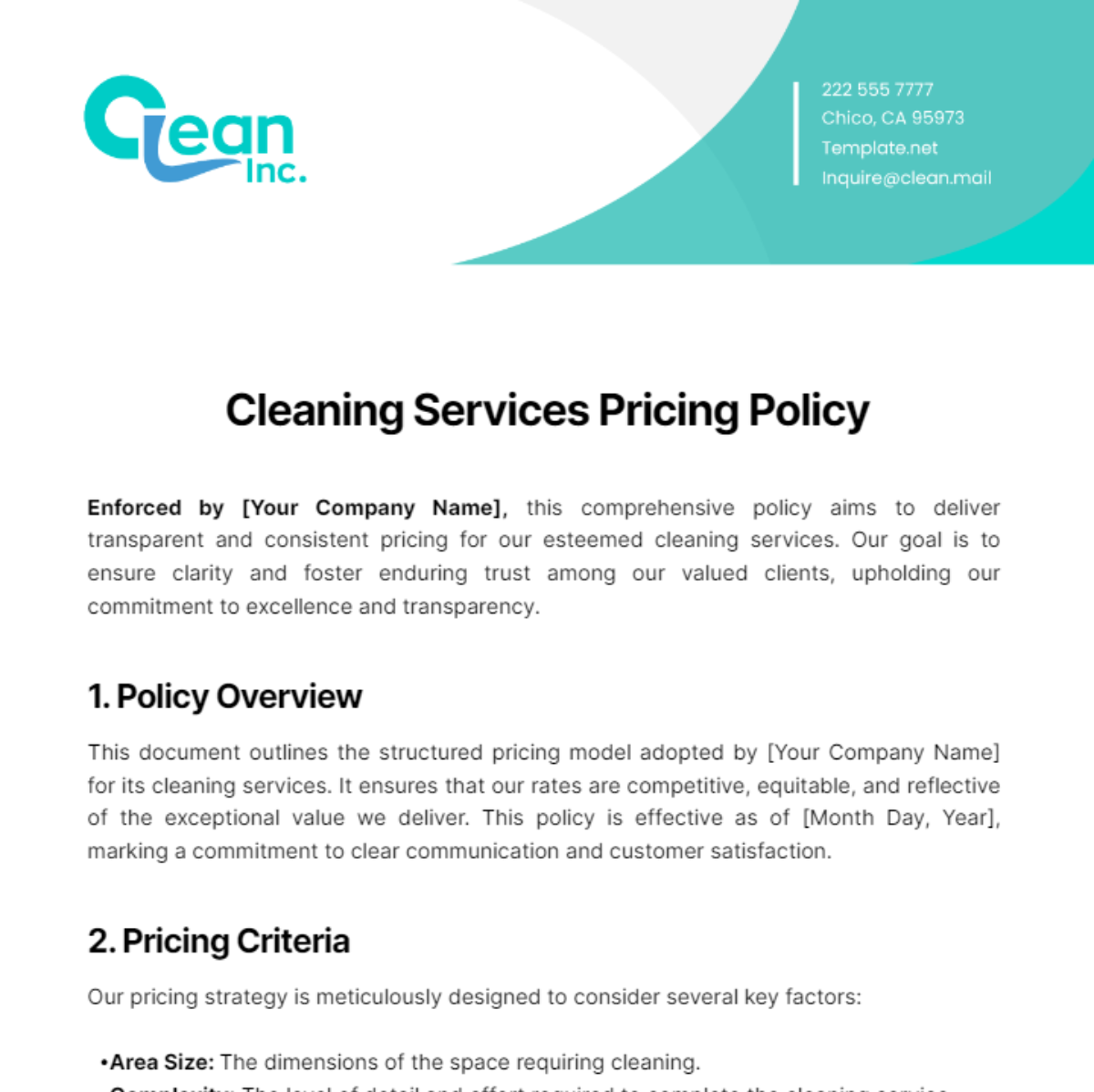 Cleaning Services Marketing Memo Template - Edit Online & Download ...