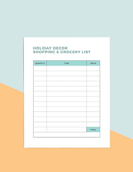 Free Simple Holiday Planner Template - Word, Apple Pages | Template.net