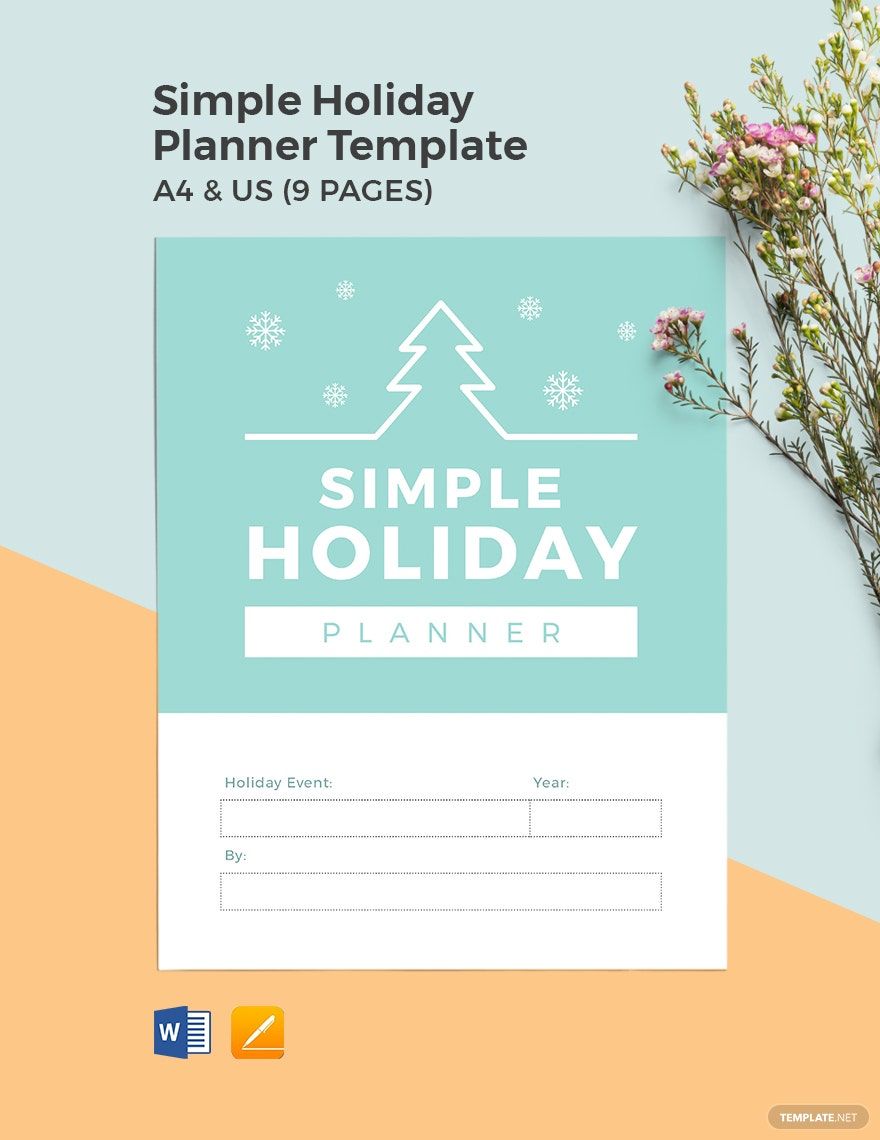 Free Simple Employee Planner Template - Word, Apple Pages | Template.net