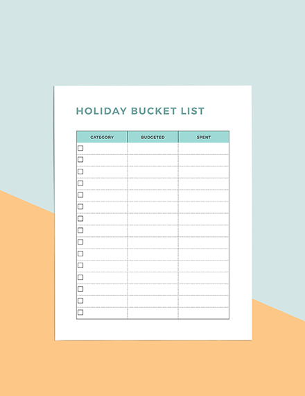 Free Simple Holiday Planner Template - Word, Apple Pages | Template.net