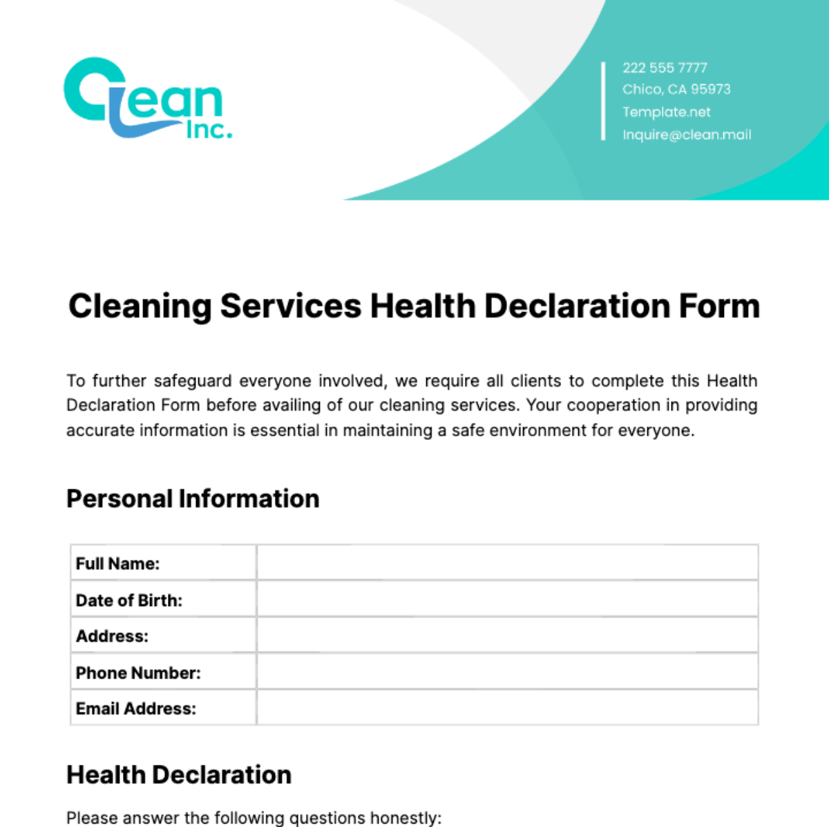 Cleaning Services Part-Time Employment Contract Template - Edit Online ...