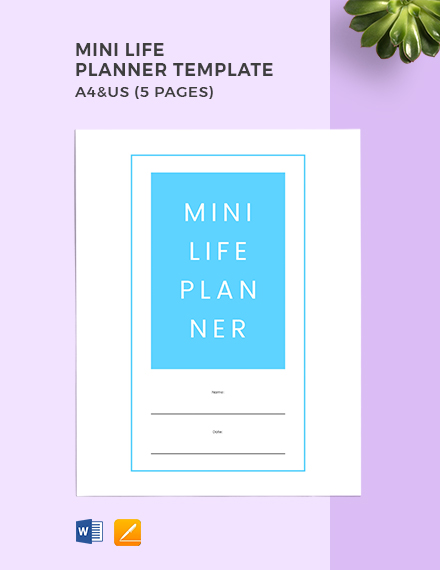 Notes Life Planner Template [Free PDF] - Word | Apple Pages