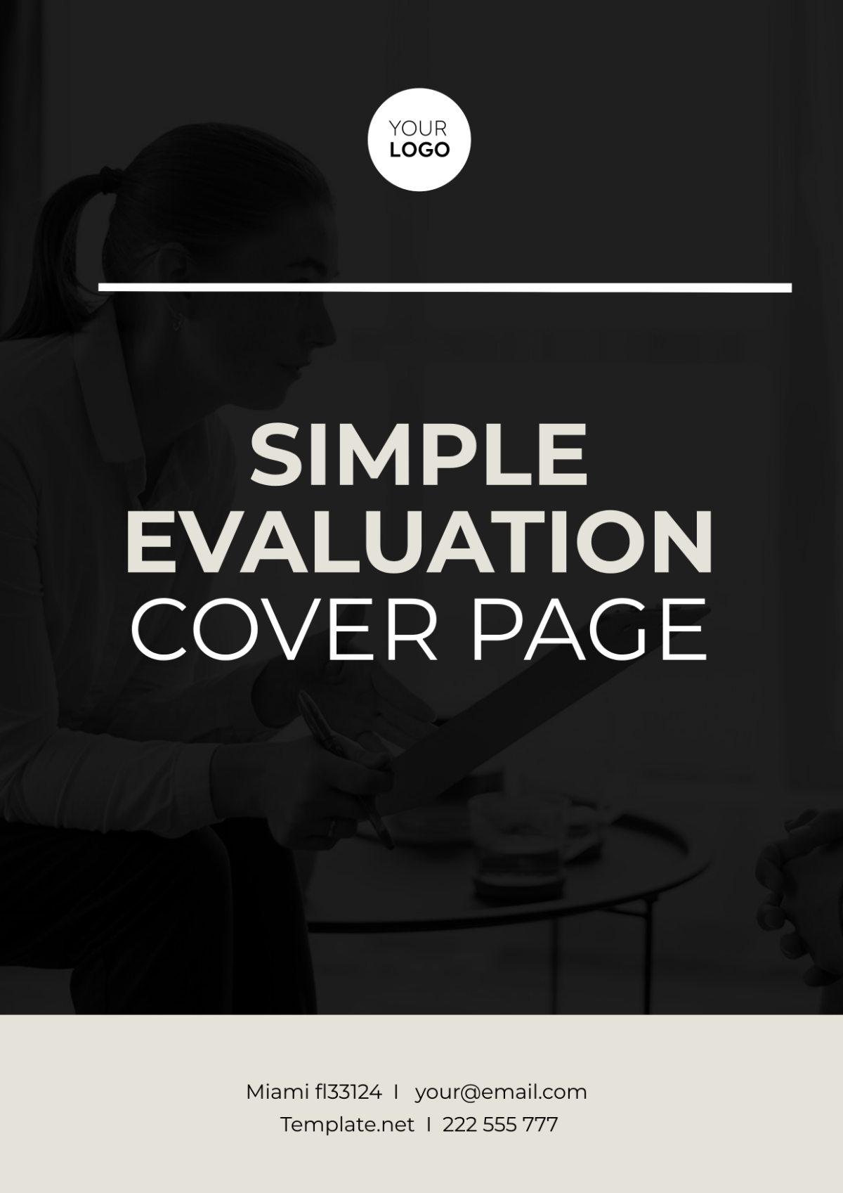 Simple Evaluation Cover Page Template - Edit Online & Download Example ...