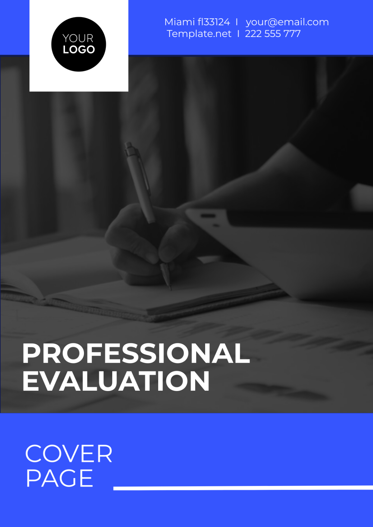 Professional Evaluation Cover Page Template - Edit Online & Download ...