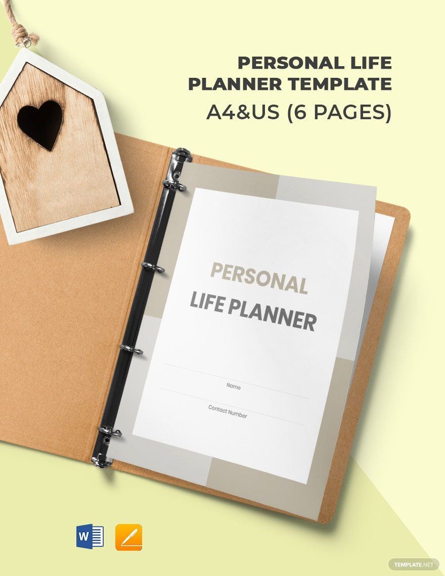 Personal Planner Template - Word, Apple Pages | Template.net