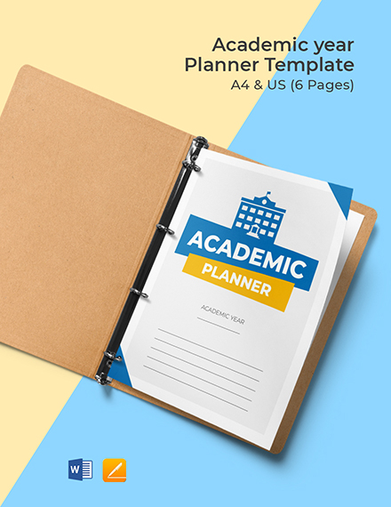 Academic Planner Templates In Microsoft Word DOC Template