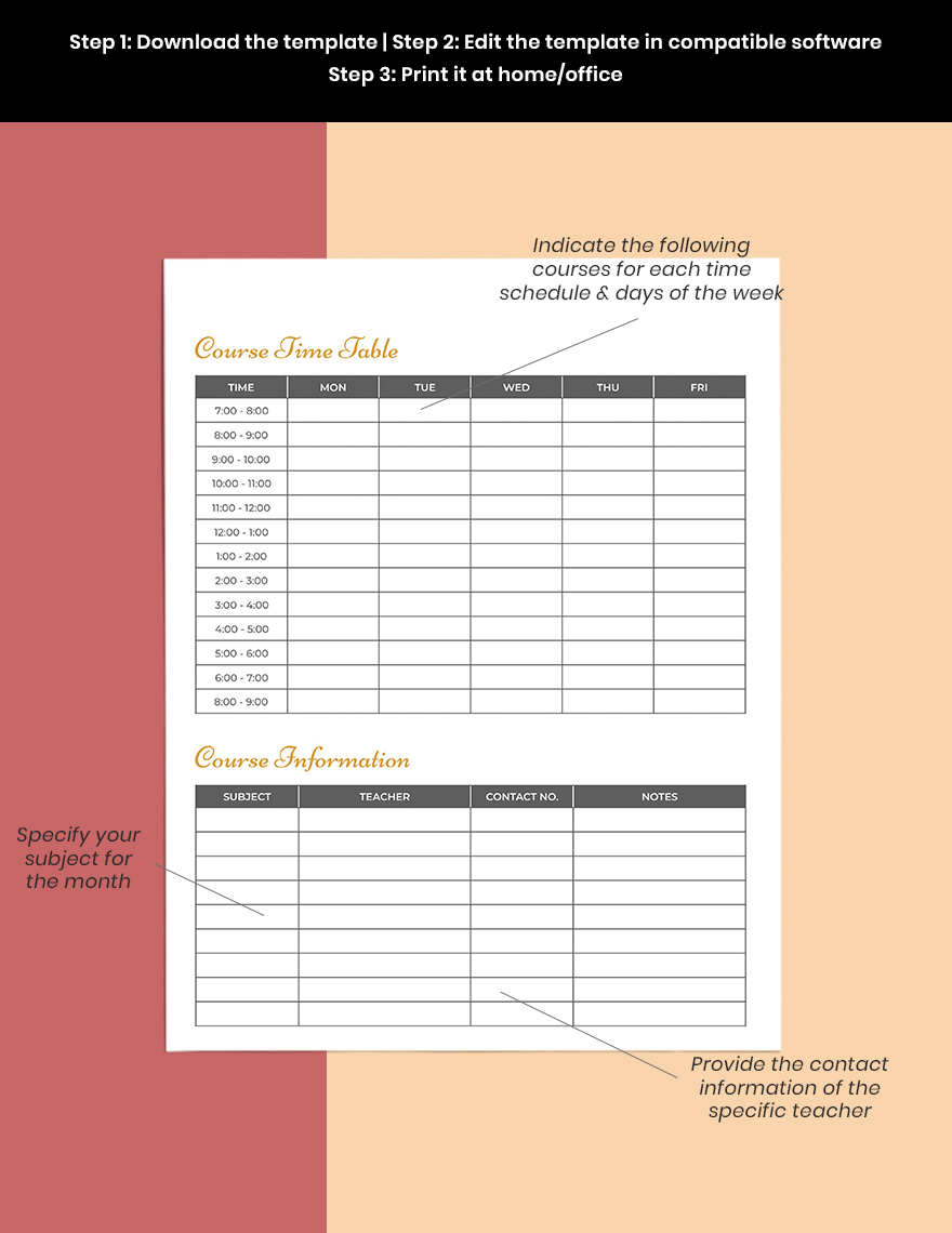 Monthly Academic Planner Template Google Docs Word Apple Pages Monthly Academic Planner Template Google Docs Word Apple Pages