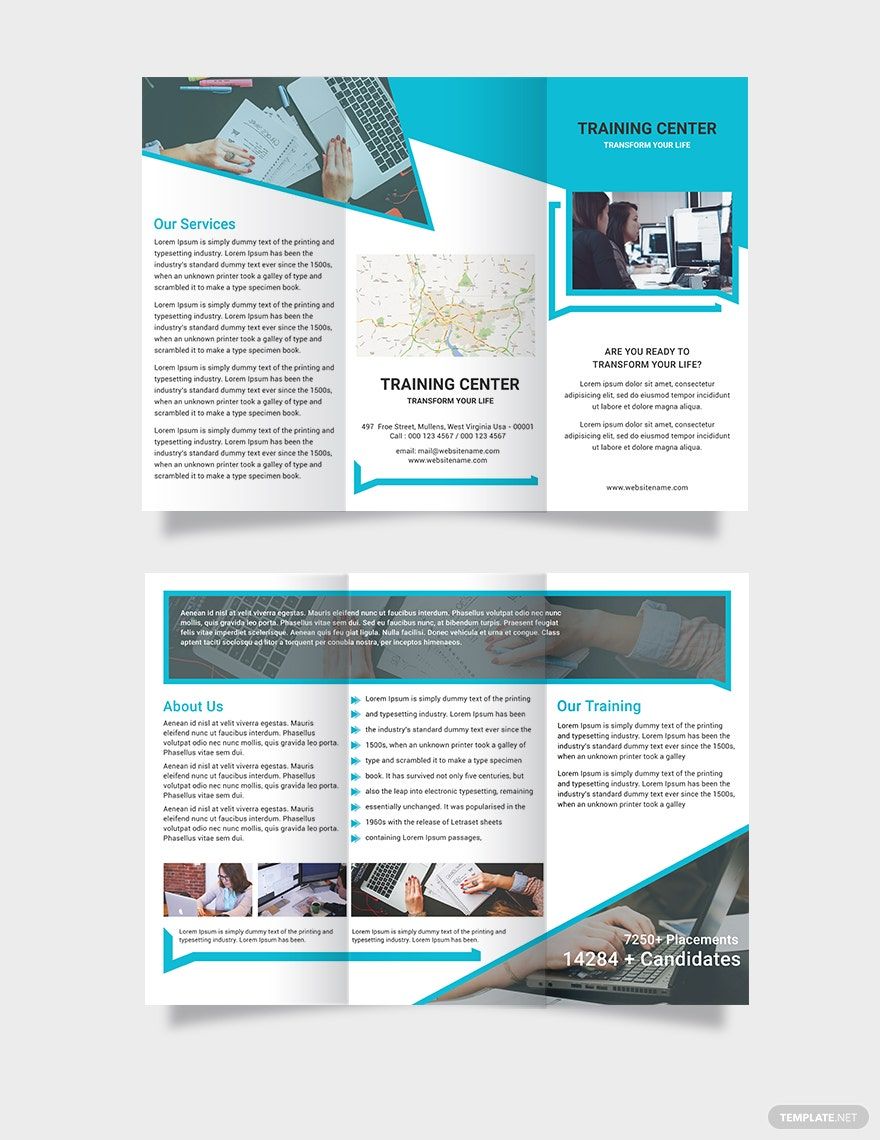 Training Brochure Templates Design Free Download Template