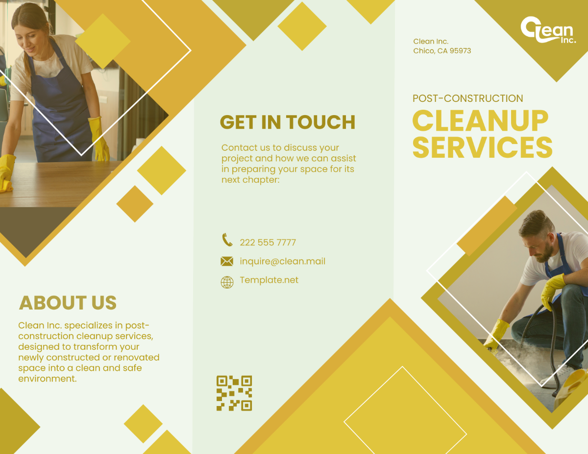 Post Construction Cleanup Services Brochure Template Edit Online Post Construction Cleanup Services Brochure Template Edit Online