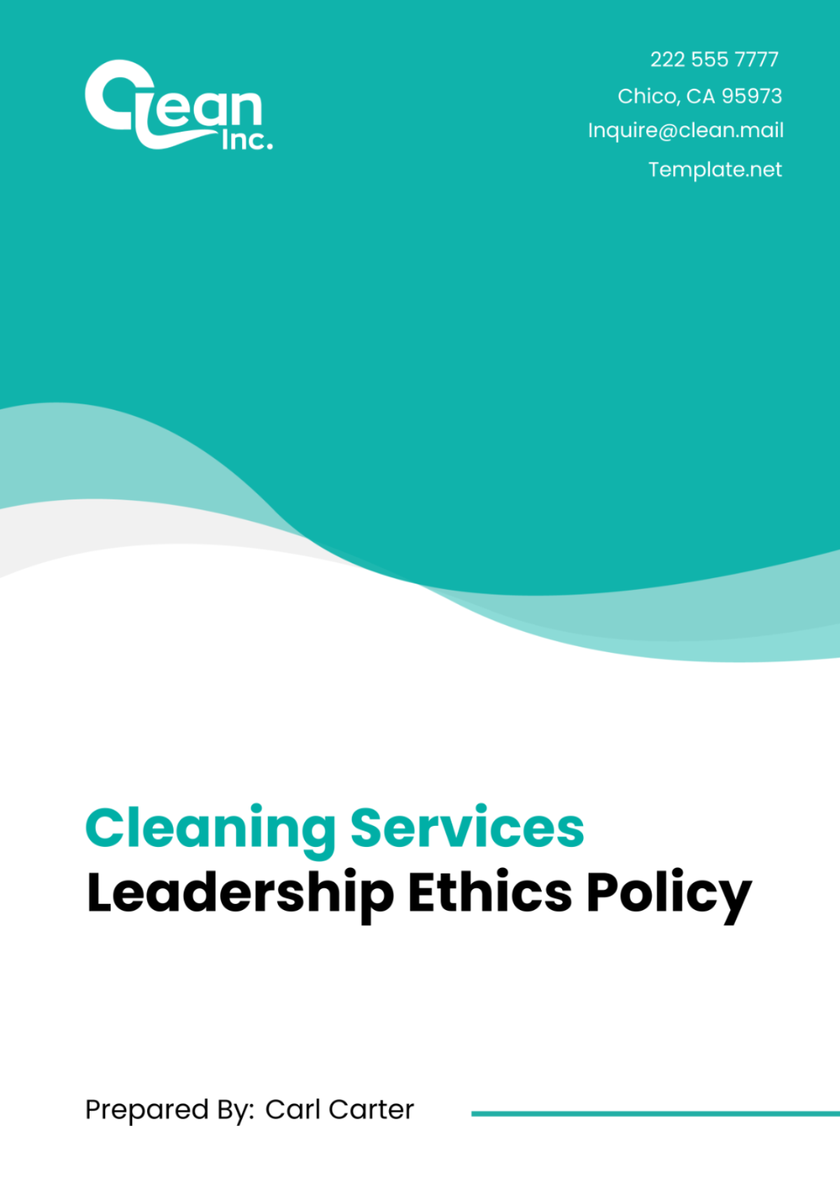 Cleaning Services Leadership Ethics Policy Template - Edit Online & Download Example | Template.net