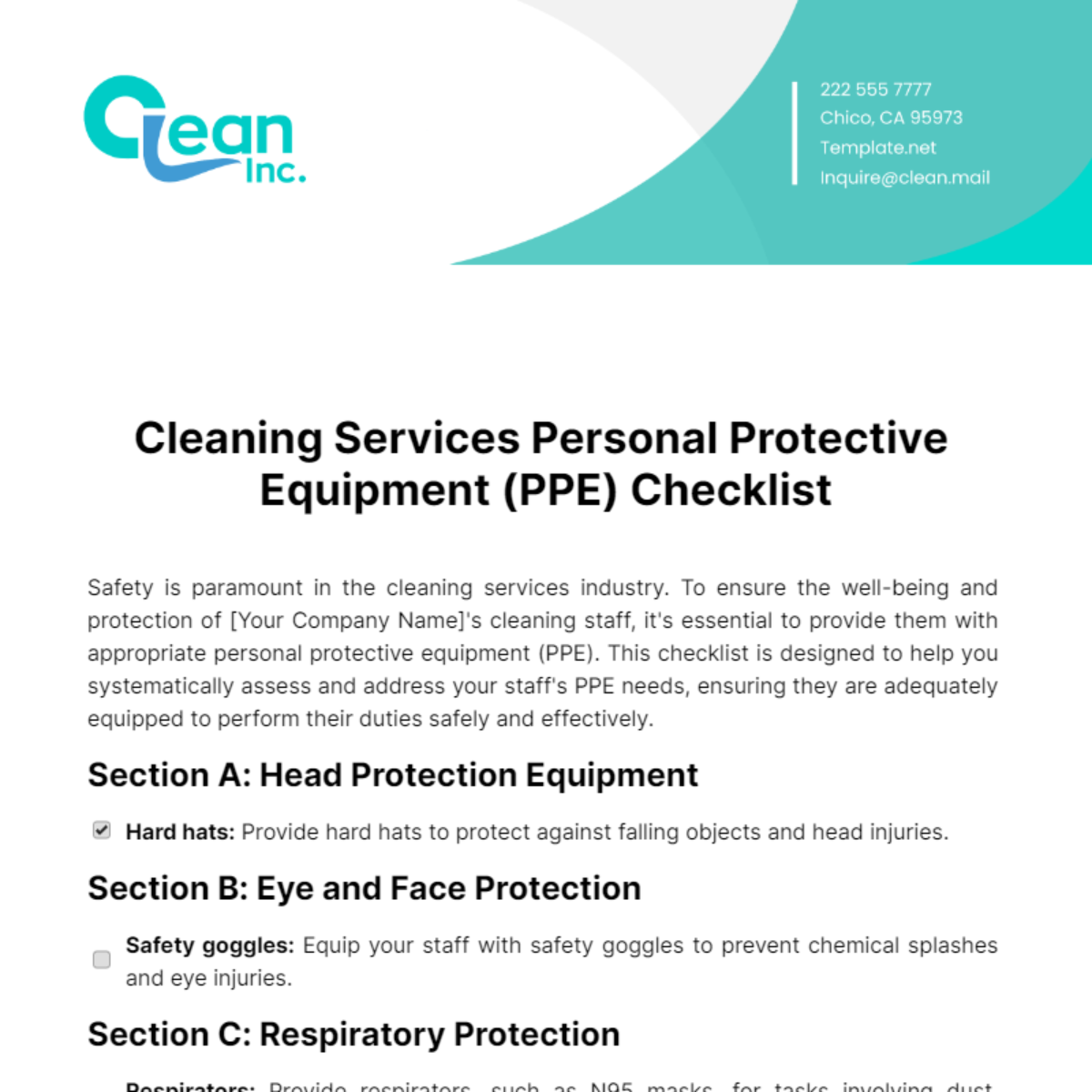 Cleaning Services Safety Audit Protocol Template - Edit Online ...