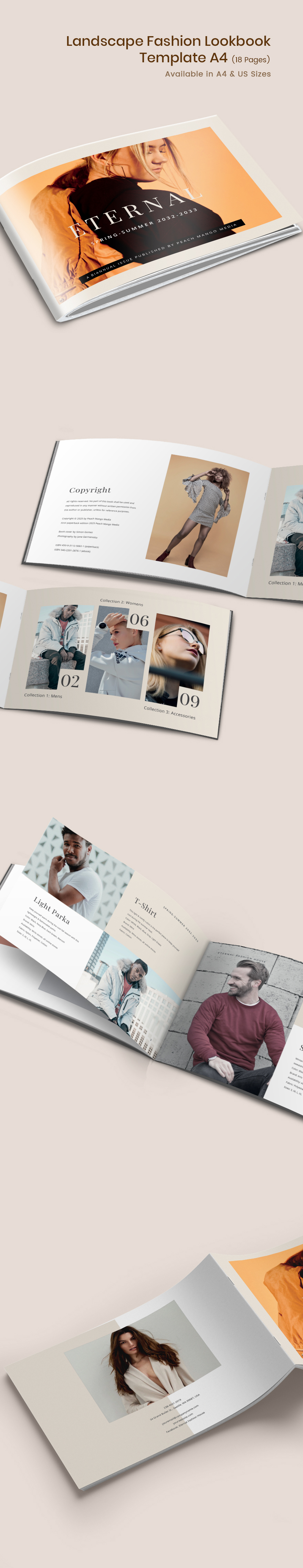Fashion Company Profile Lookbook Template - InDesign, Word, Apple Pages ...