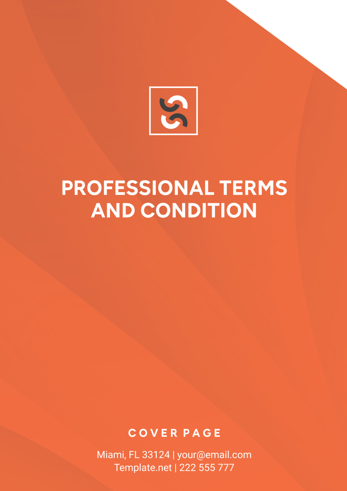 Professional Terms and Conditions Cover Page Template - Edit Online ...